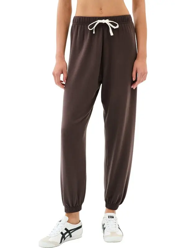Splits59 Andie Oversized Fleece Sweatpant - Dark Chocolate