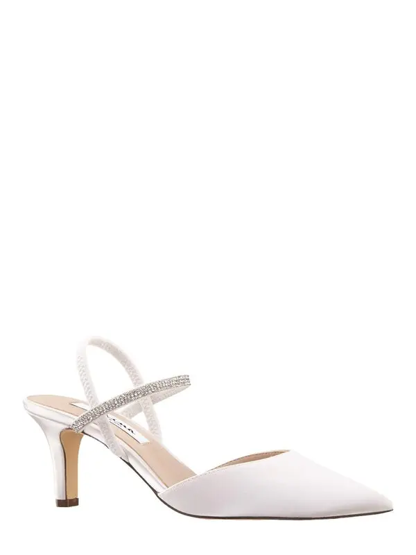 Nina Billie Slingback Pointed Toe Pumps - Ivory