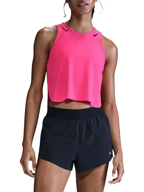 Nike Aeroswift Dri-fit Adv Crop Running Tank Top - 645 645 Hyper Pink/black