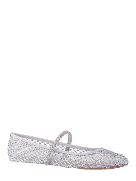 Nina Peggy Mary Jane Flat - Silver