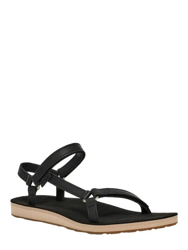 Teva Original Universal Slim Leather Sandal - Black/tan