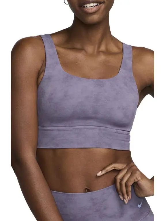 Nike Zenvy Dri-fit Longline Sports Bra - Daybreak/ Daybreak