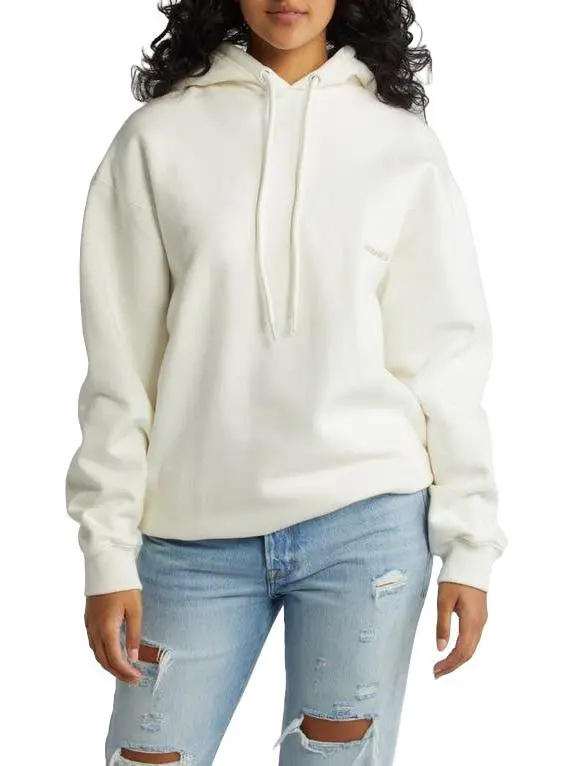 House Of Cb Oversized Cotton Fleece Hoodie - Off-white