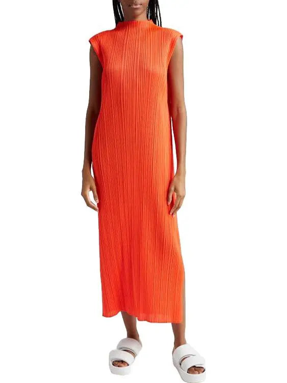 Issey Miyake Monthly Colors April Pleated Dress - Habanero