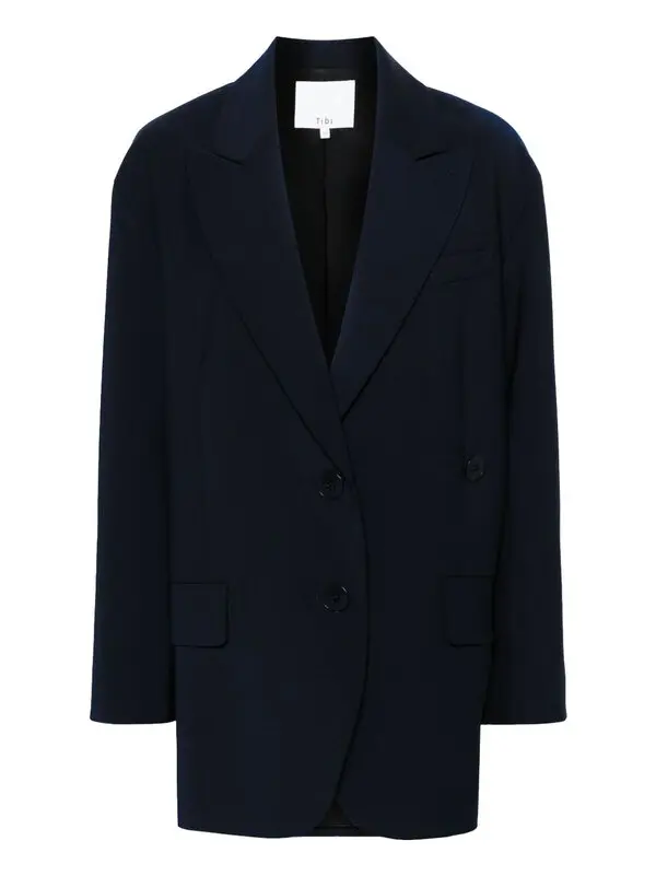 Tibi Liam Single-breasted Blazer - Blue