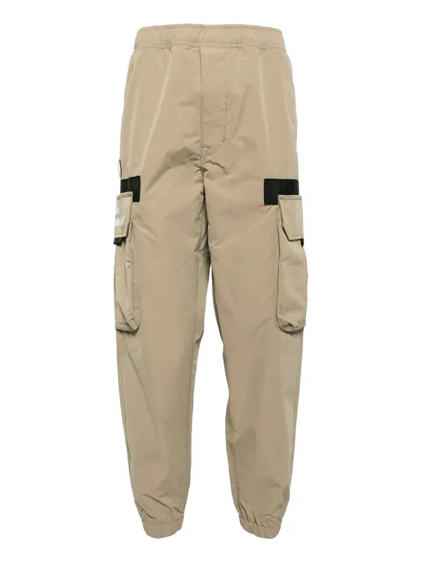 AAPE BY *A BATHING APE® Logo-appliqué Tapered Cargo Trousers - Neutrals