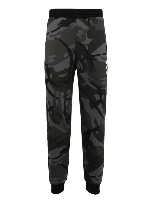 AAPE BY *A BATHING APE® Camouflage-print Tapered Track Pants - Black