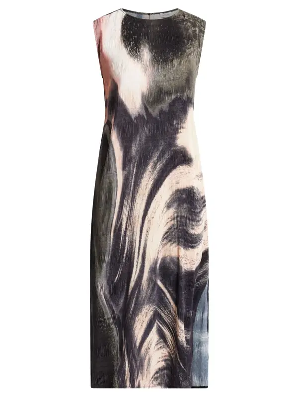 Simkhai Evana Watercolour-effect Midi Dress - Black