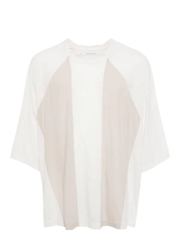JULIUS Panelled Cotton T-shirt - White