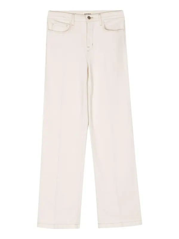 L'Agence Scottie Wide-leg Jeans - White