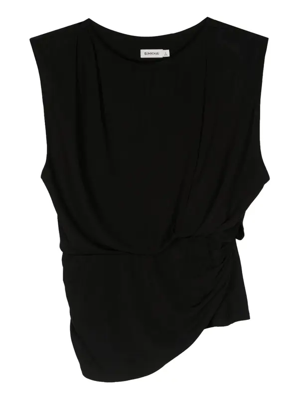 Simkhai Daton Draped Top - Black