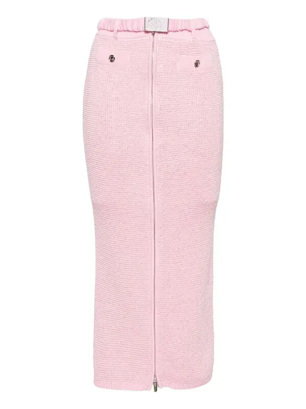 Alessandra Rich Sequined Midi Pencil Skirt - Pink