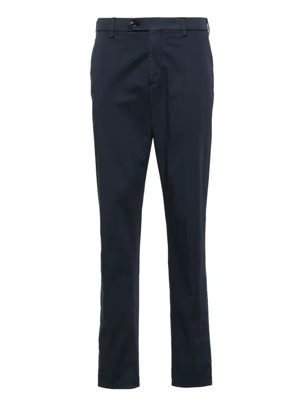 LARDINI Mid-rise Tapered Chinos - Blue