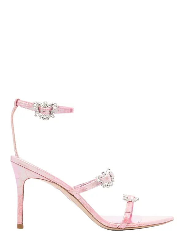SOPHIA WEBSTER 85mm Grace Mid Leather Sandals - Pink