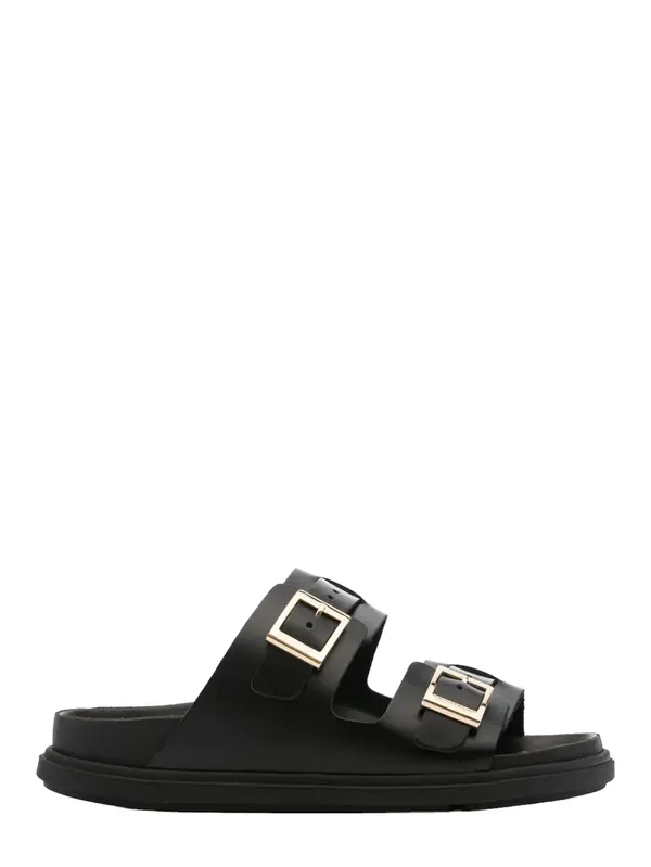 BIRKENSTOCK St. Barths Natural Leather Sandals - Black