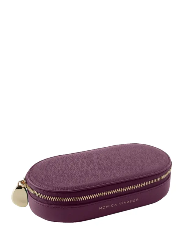 Monica Vinader Logo-stamp Leather Jewellery Box - Purple