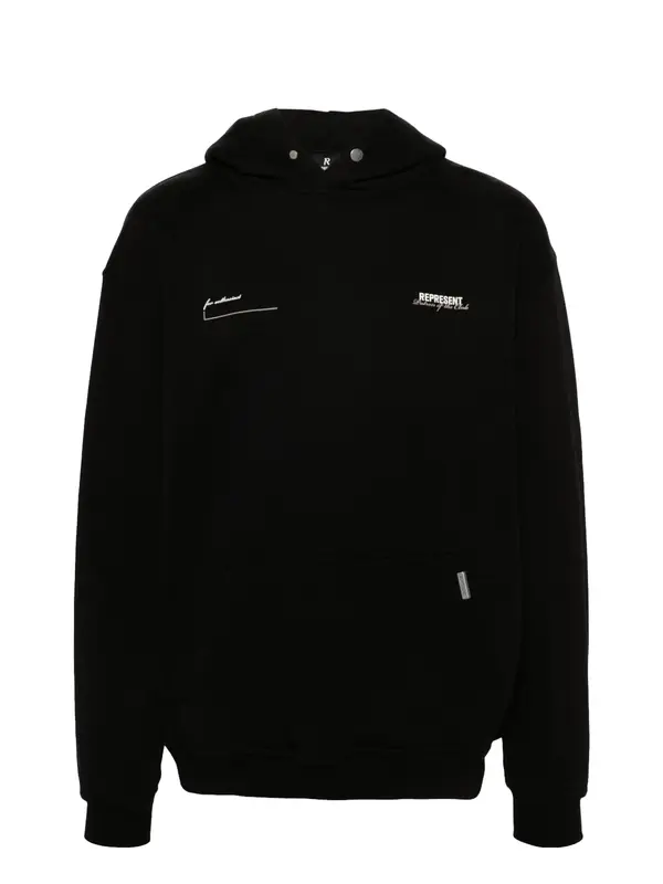 REPRESENT Patron Of The Club Cotton Hoodie - Black