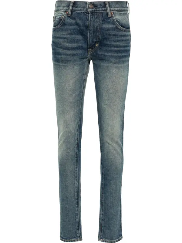TOM FORD Faded Skinny Jeans - Blue