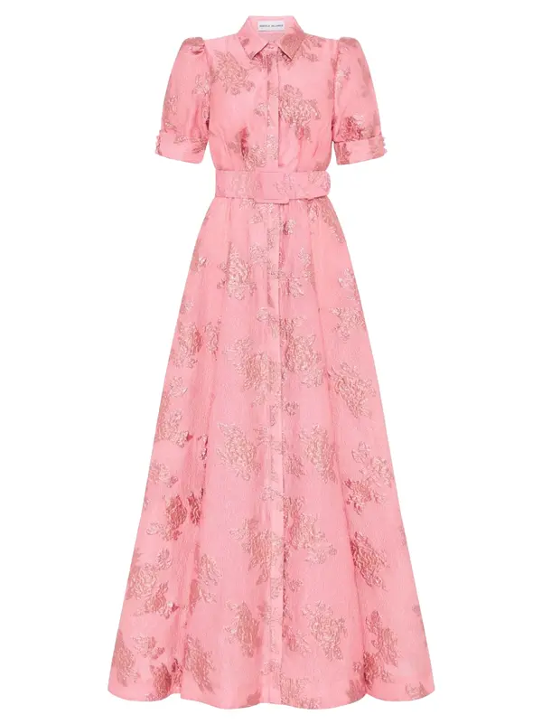 Rebecca Vallance Annette Floral-brocade Gown - Pink
