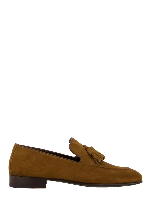 Manolo Blahnik Chester Suede Loafers - Brown