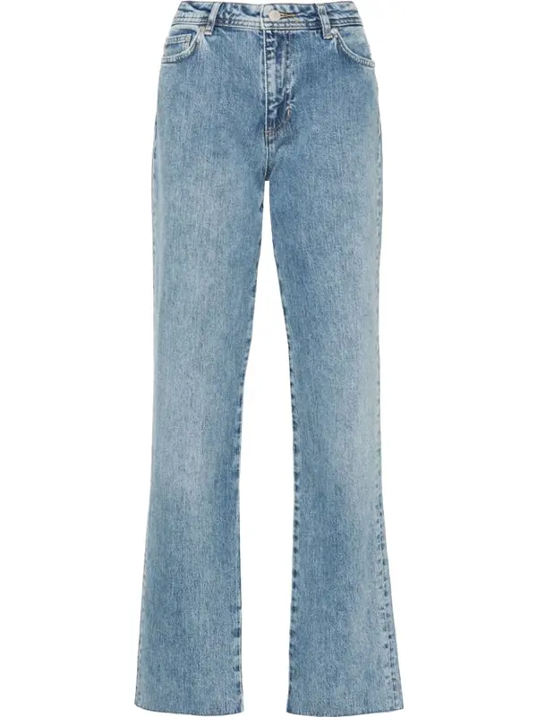 CHIARA FERRAGNI Logo-embroidered Straight Jeans - Blue