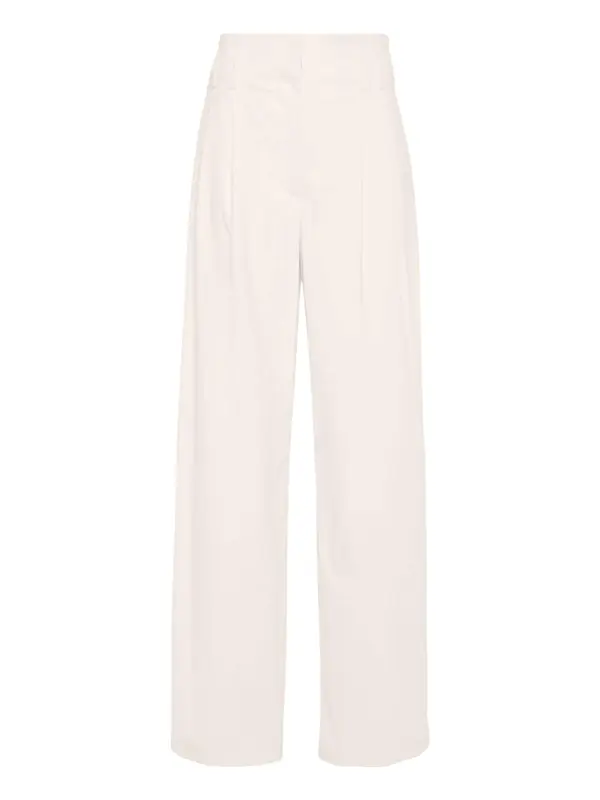 GENNY Wide-leg Trousers - Neutrals