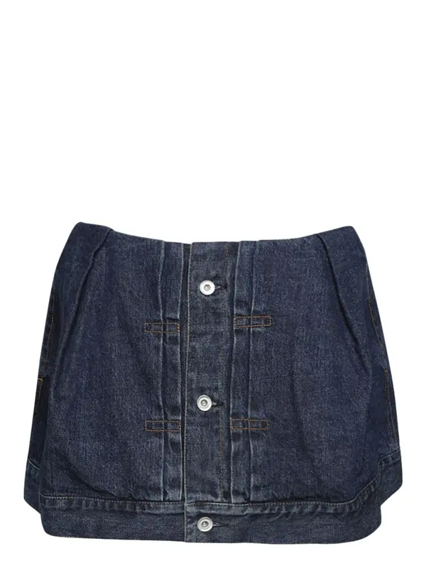 Sacai Mid-rise Denim Skort - Blue