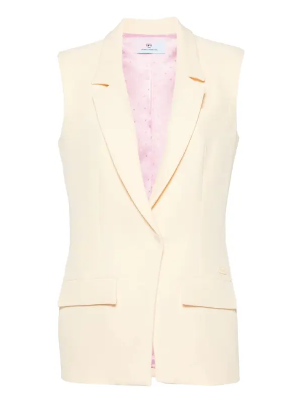 CHIARA FERRAGNI Uniform Single-breasted Waistcoat - Yellow