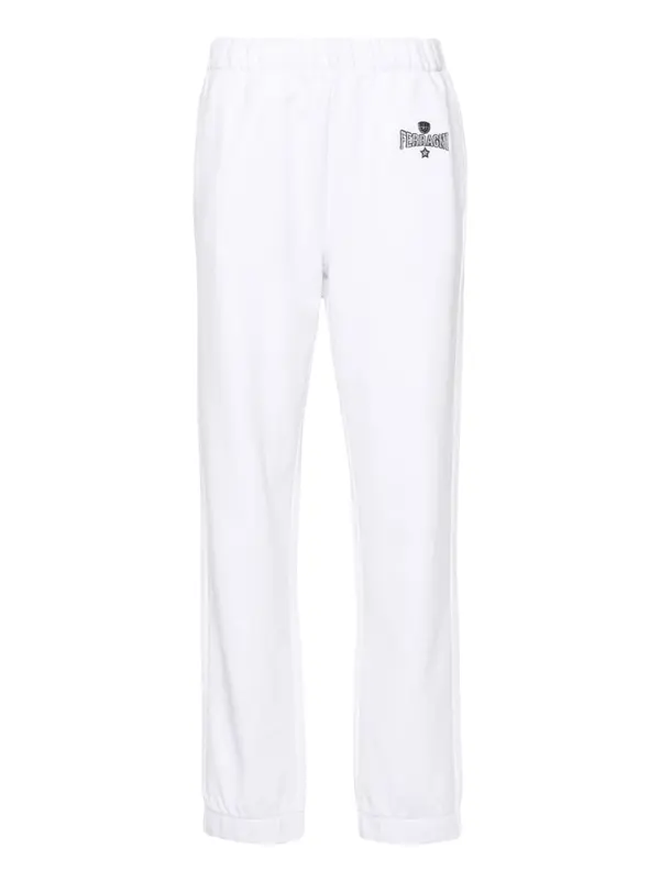 CHIARA FERRAGNI Logo-embroidered Track Pants - White