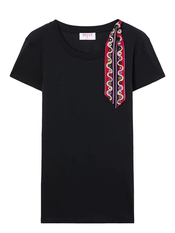 Emilio Pucci Iride-print Ribbon T-shirt - Black