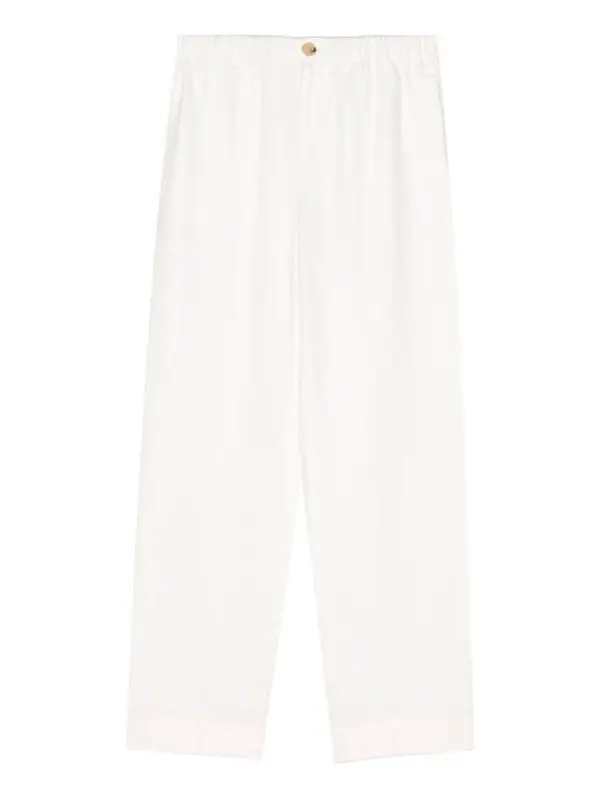 Vince Elasticated-waist Wide-leg Trousers - White
