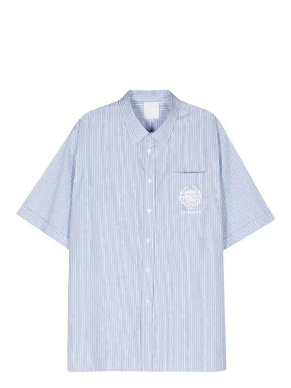 Givenchy Halo-stripe Cotton Shirt - Blue