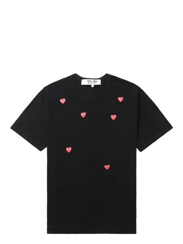 Play Comme Des Garcon Scattered Hearts T-shirt - Black