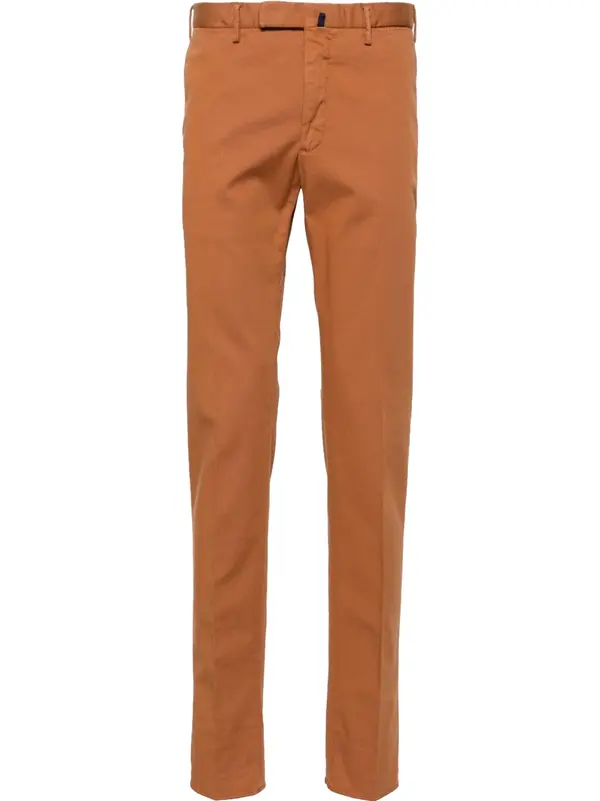 Incotex Mid-rise Tapered Chinos - Brown