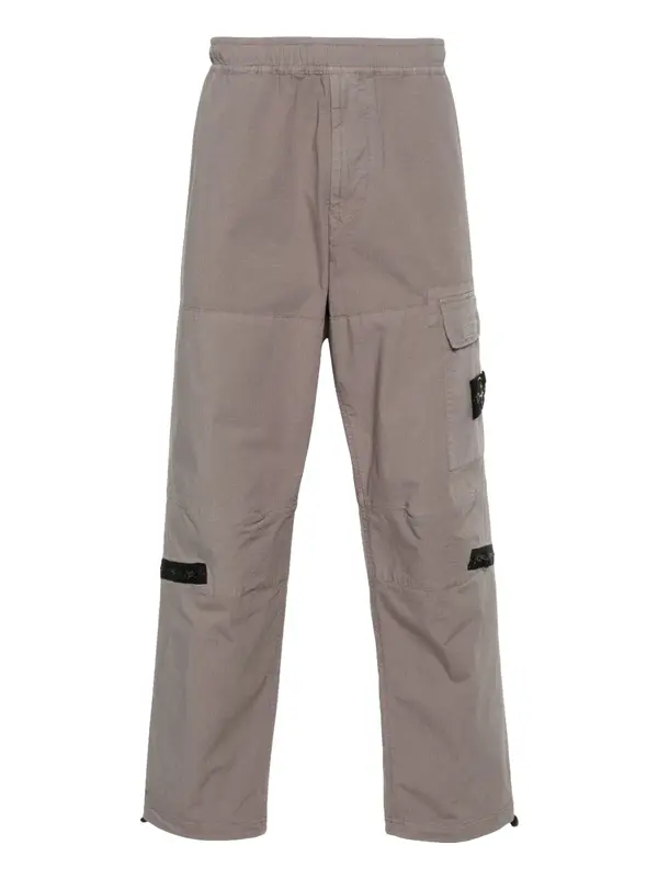 Stone Island Compass-motif Cargo Pants - Grey