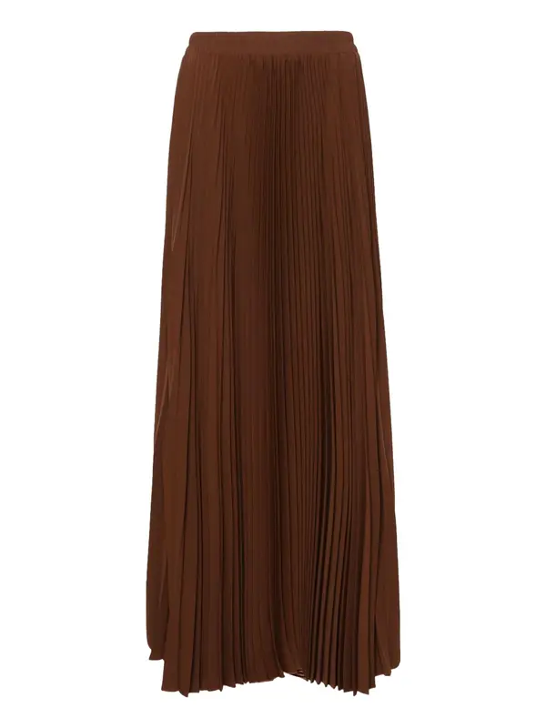 STYLAND Pleated Maxi Skirt - Brown