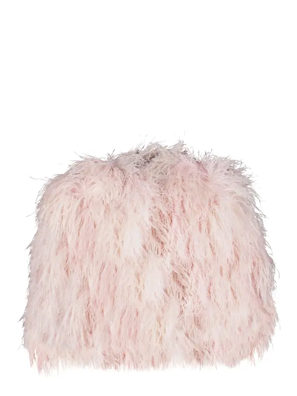 Dolce & Gabbana Feather-detail Cropped Jacket - Pink