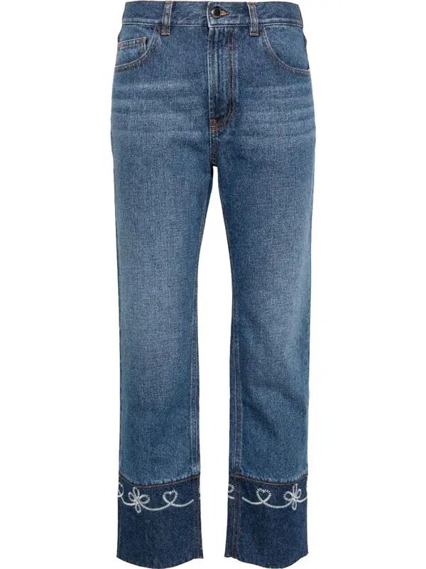 Chloé Masaya Mid-rise Cropped Jeans - Blue