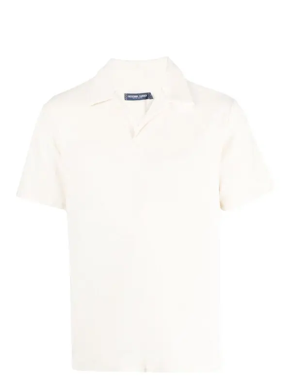 Frescobol Carioca Terry-cloth Short-sleeve Polo Shirt - Neutrals