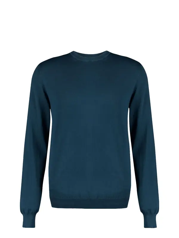 Boglioli Crew-neck Cotton Jumper - Blue