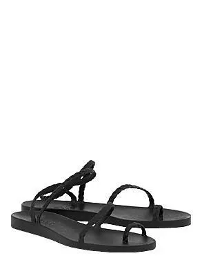 ANCIENT GREEK SANDALS Eleftheria Braided Jelly Sandals - Black