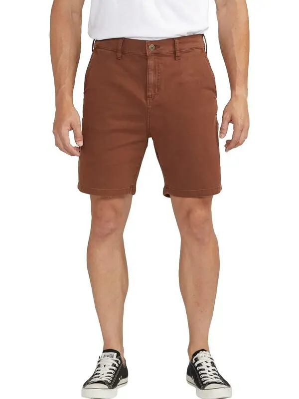 SILVER JEANS CO. Relaxed Fit Twill Painter Shorts - Cappuccino