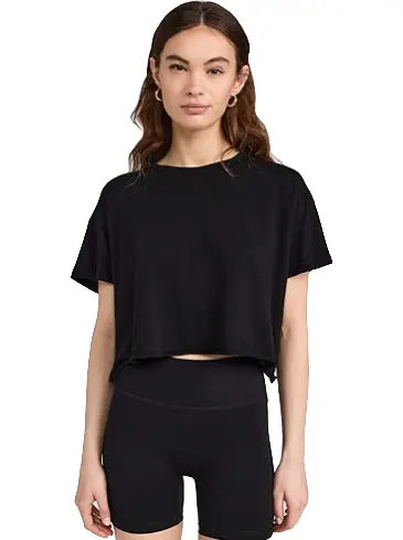 Year Of Ours Yos Cropped Tee - Black