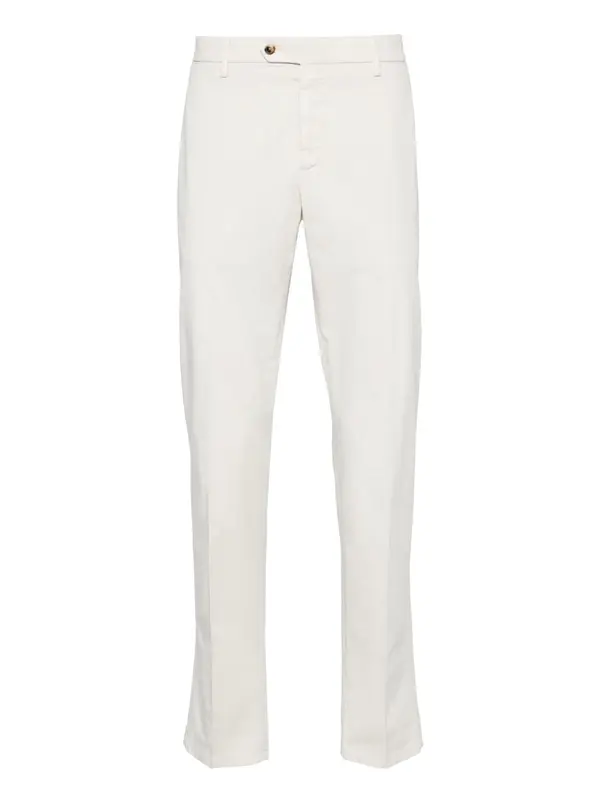 LARDINI Mid-rise Tapered Chinos - Neutrals