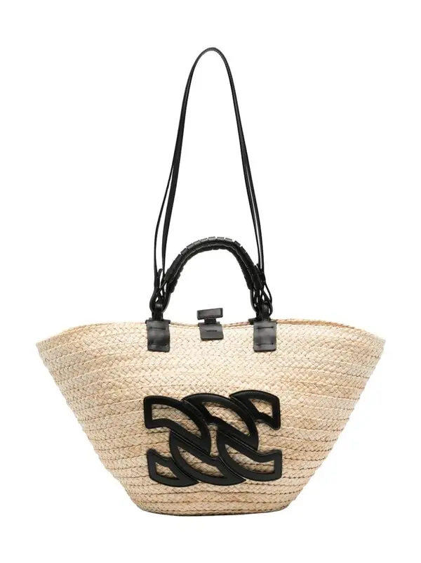Casadei Panarea Logo-appliqué Tote Bag - Neutrals