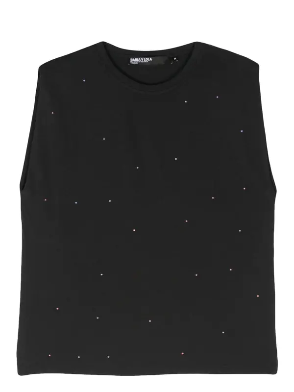Bimba Y Lola Crystal-embellished Top - Black