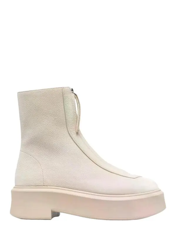 THE ROW Chunky Leather Boots - Neutrals