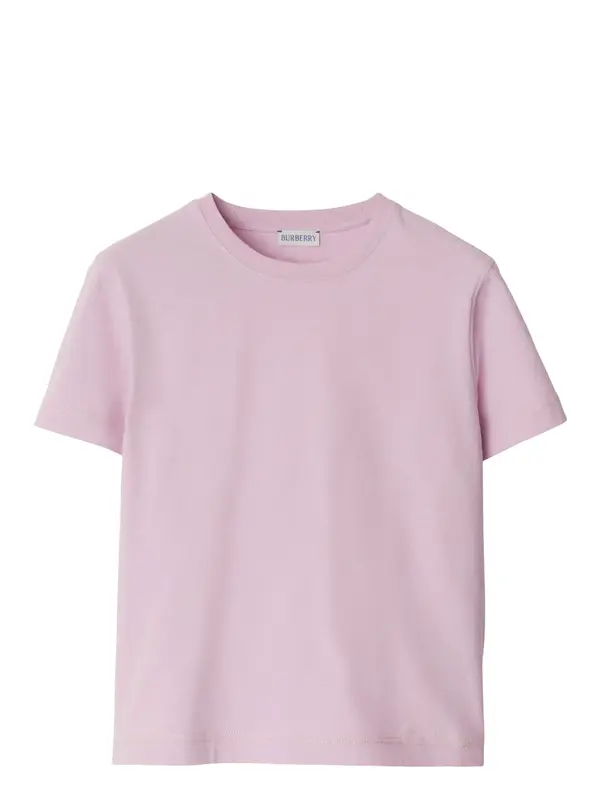 Burberry Logo-embroidered Cotton T-shirt - Pink