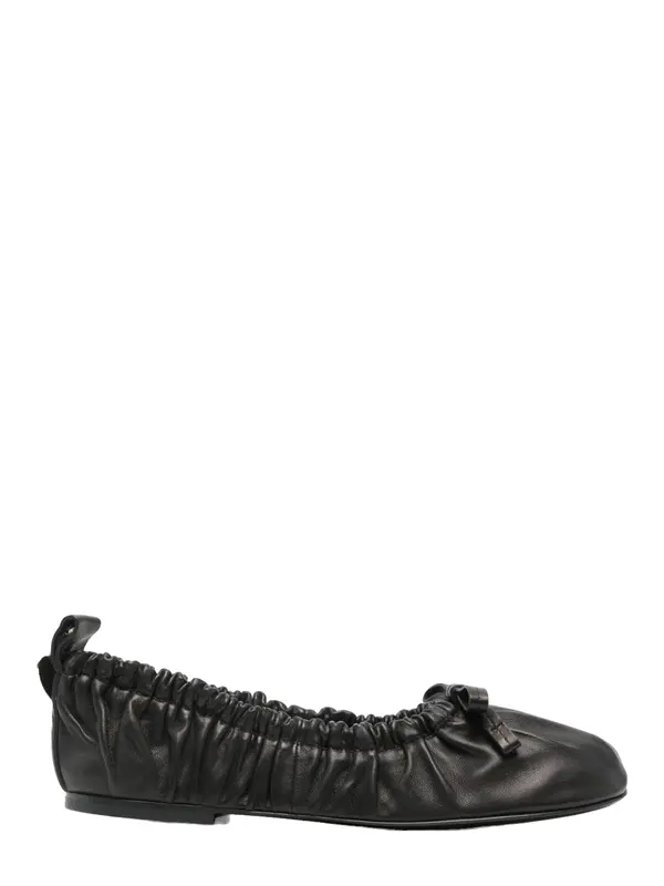 Acne Studios Leather Ballerina Shoes - Black