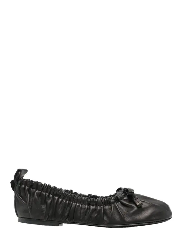 Acne Studios Leather Ballerina Shoes - Black